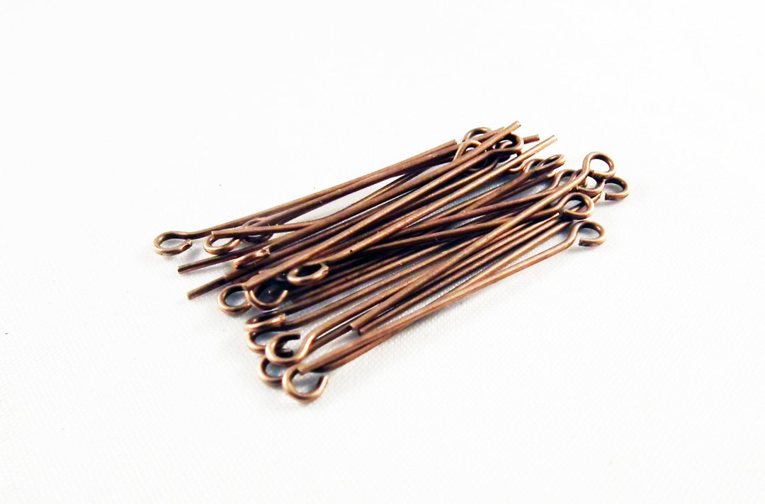 CEF75 - Set of 30 Nails of 30mm Eye Rods of Copper Red Color / 30 ...
