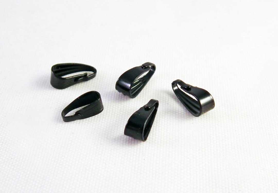 FC17 - Lot of 8mm X 3mm Real Black Metal Bails - Etsy