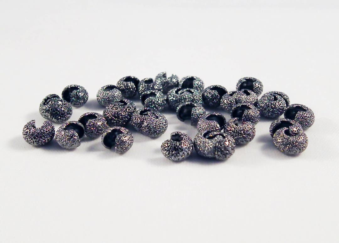 CPE04 - 2 Rare Choices Crush Bead Covers Stardust or Gunmetal Dark Gray ...