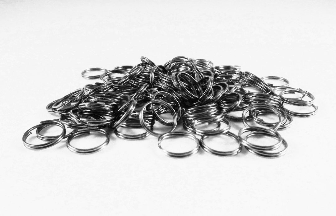 AJ29 Rings Junction Double Open Dark Grey Black Gunmetal 10mm ...