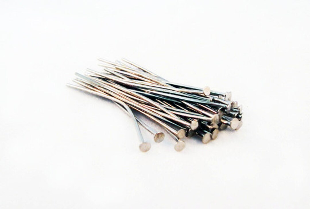 CEF09 - Pack of 30 Pieces 30mm Dull Dark Silver Head Pins / 30 Pieces ...