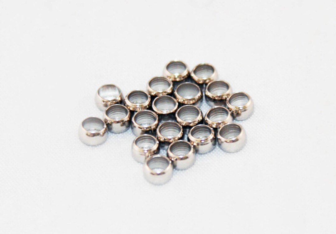 CPE09 - 5 Models Crimp Beads Shiny Silver Matte or Aged Round Tubes ...