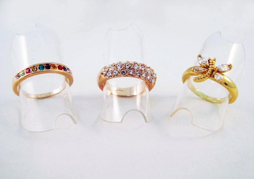 SP26 Set of TOUCHSTONE Transparent Plastic Ring Display Stands - Etsy