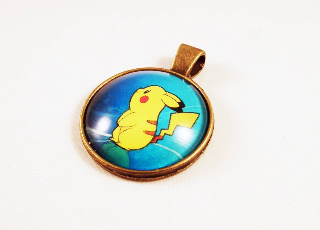 BZ151 Cabochon Cartoon Manga Cartoon Pikachu Bronze Mount - Etsy