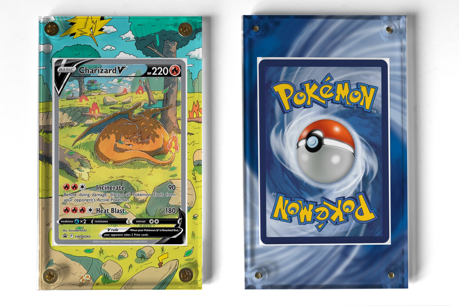Sleeping Charizard V Alternate Art Custom Pokemon Card Display - Etsy