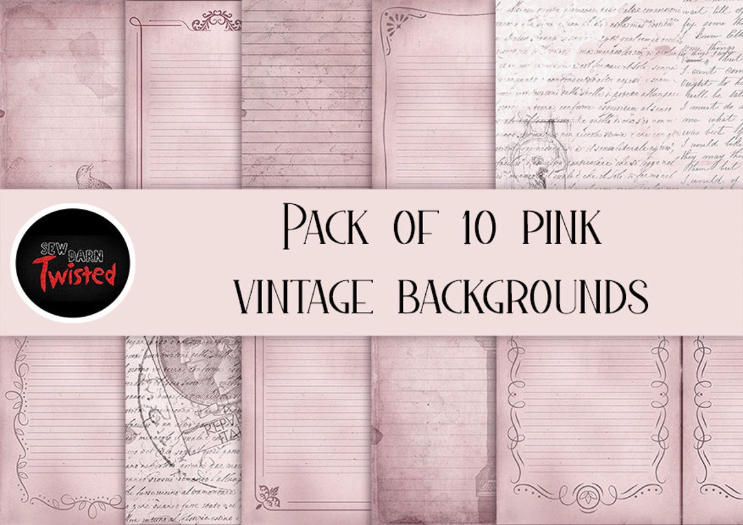 Vintage Pink Backgrounds for Journals - Etsy