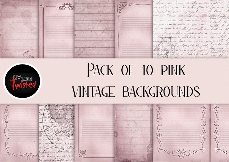 Vintage Pink Backgrounds for Journals - Etsy