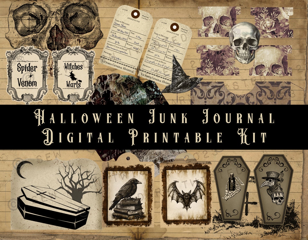 Halloween Junk Journal Digital Bundle - Etsy