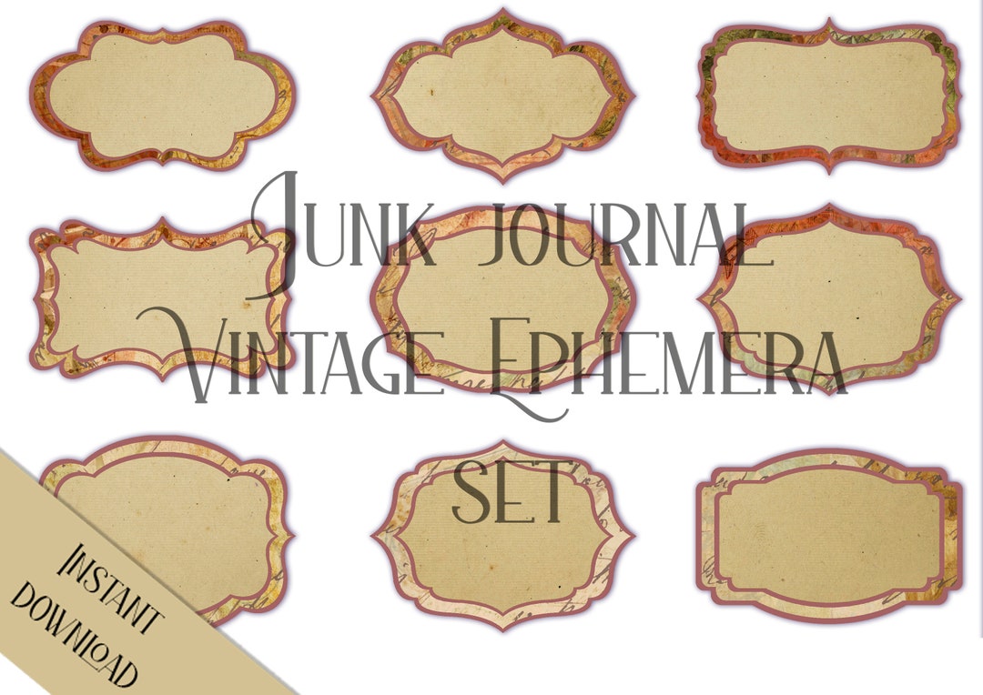 Vintage Junk Journal Label Tags Printable - Etsy