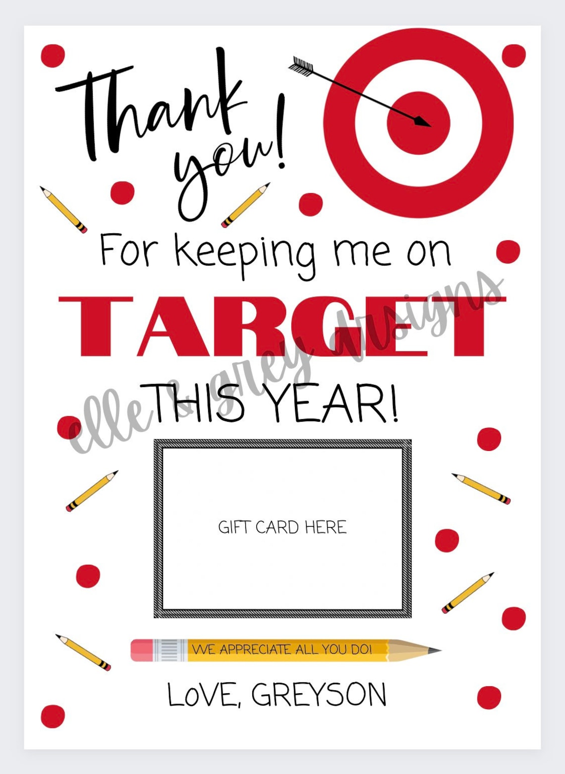 Target Teacher Appreciation Gift Tag - Etsy