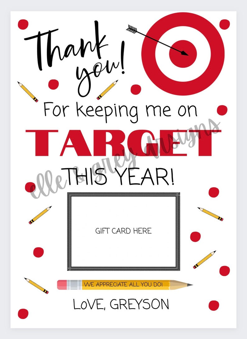 Target Teacher Appreciation Gift Tag - Etsy
