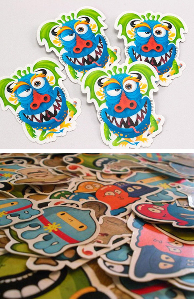 Custom Die Cut Stickers Printing - Etsy