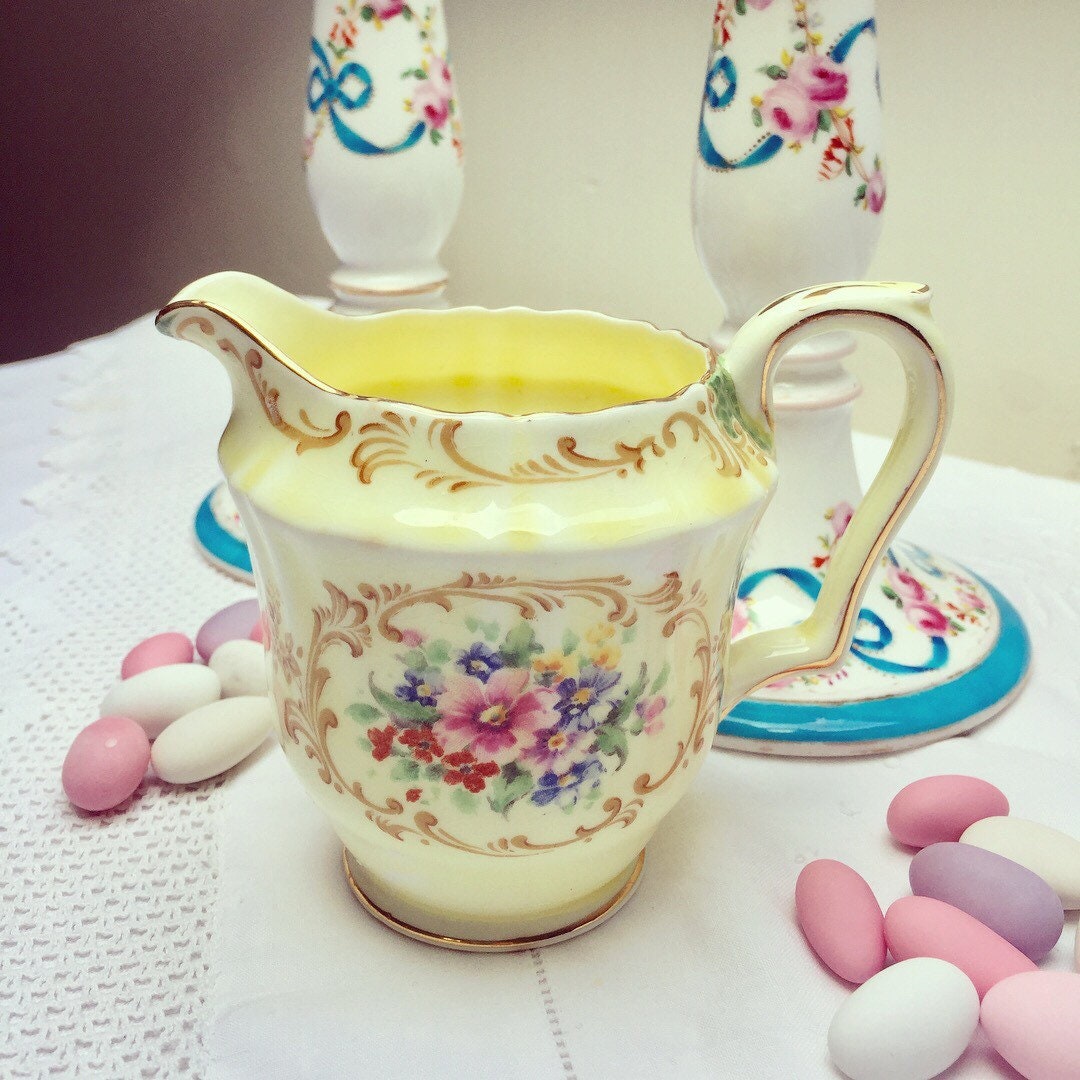 Stunning Floral Vintage Crown Staffordshire Creamer - Etsy