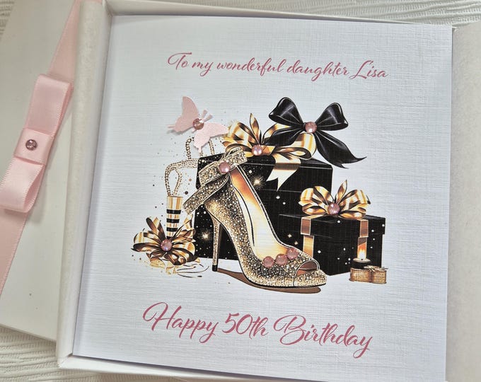 Luxury Birthday Card for Daughter Mum Wife Daughter With Box ...