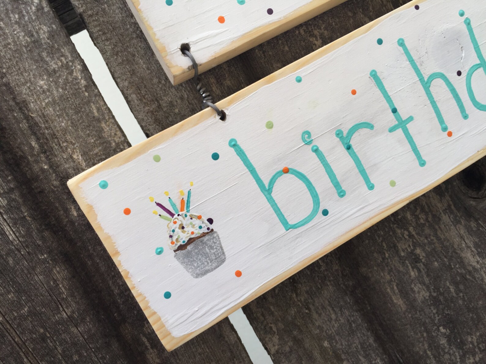 Happy Birthday Hanging Sign Rustic Birthday Decor Wooden | Etsy