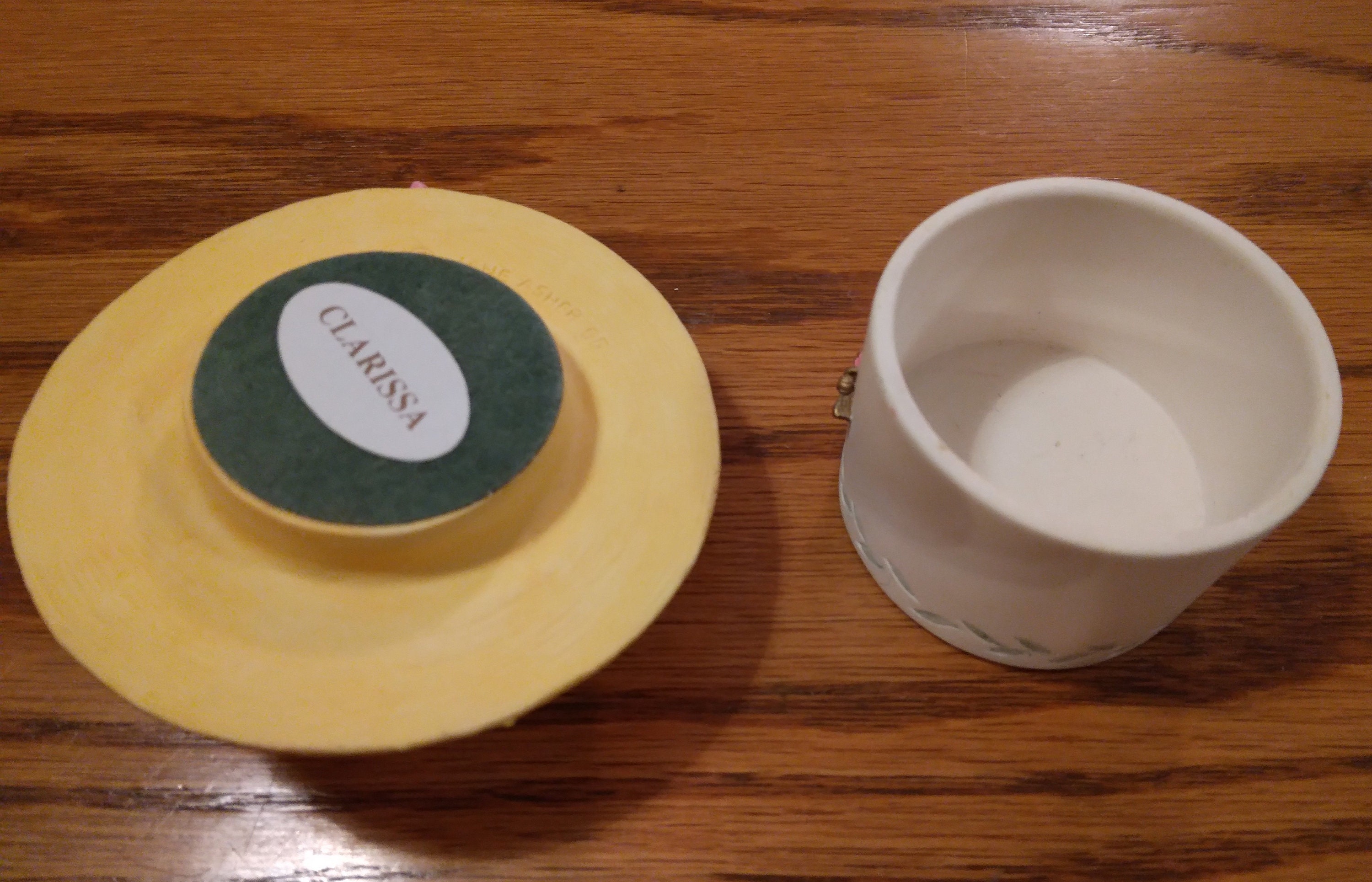 Retired Jane Asher Collection Hat Trinket Box By Willow Hall Porcelain ...