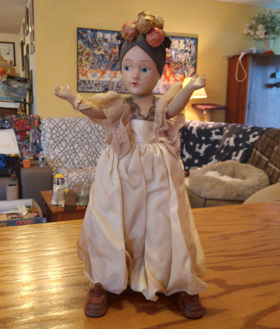 Vintage Dream World Composition Hand Painted Jointed Doll 11 Carmen ...