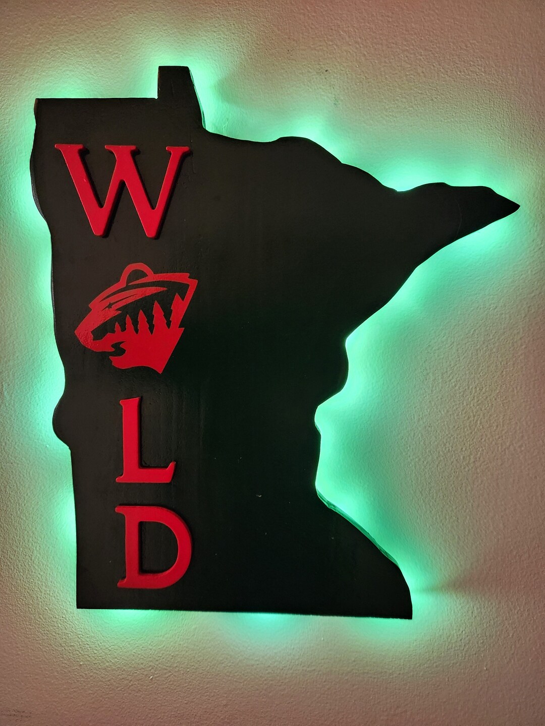 Backlit MN wild Sign - Etsy