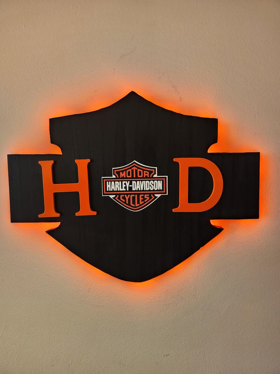 Backlit Harley Shield Cutout - Etsy