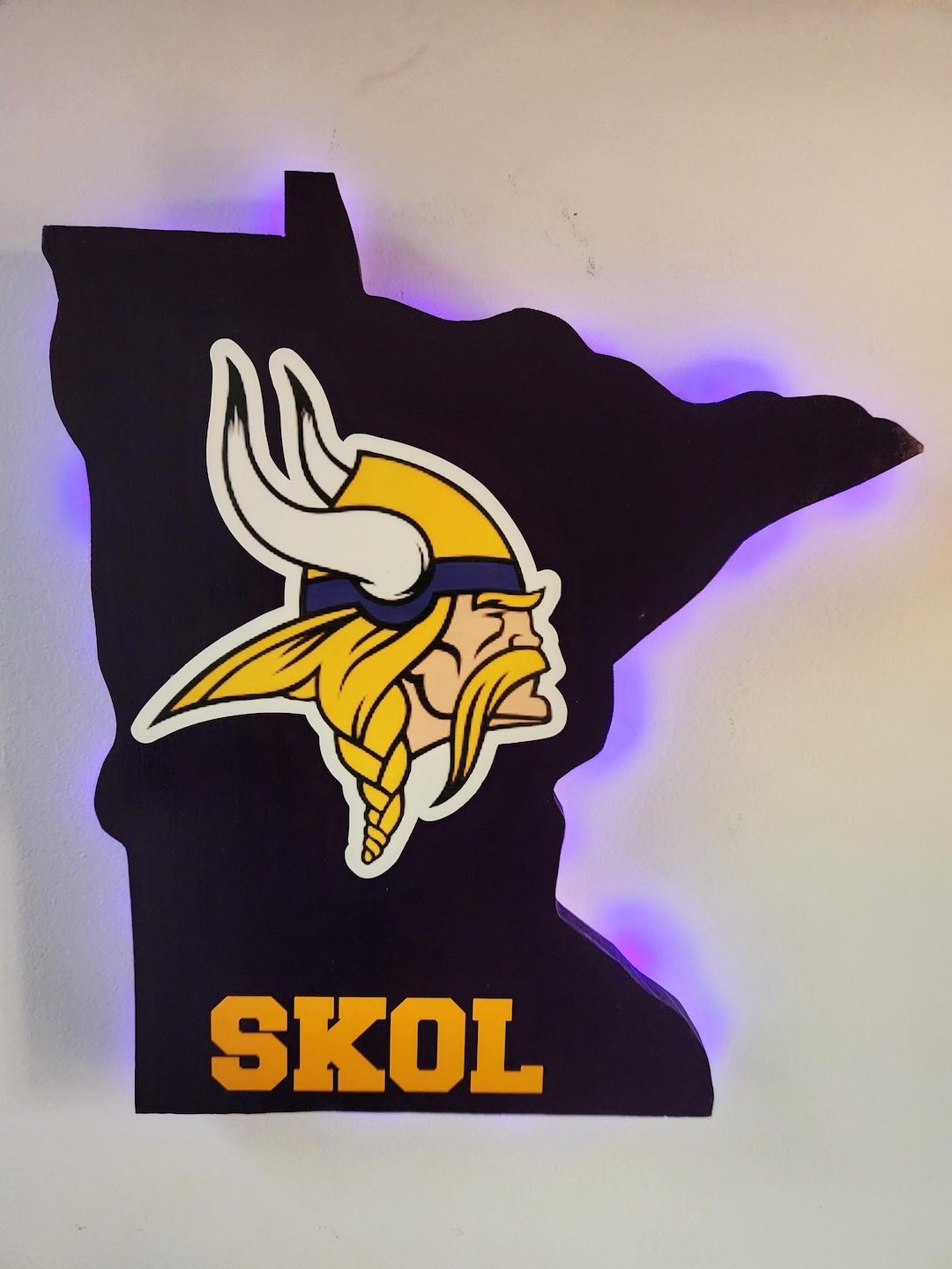 Backlit MN Viking 'skol" Sign - Etsy