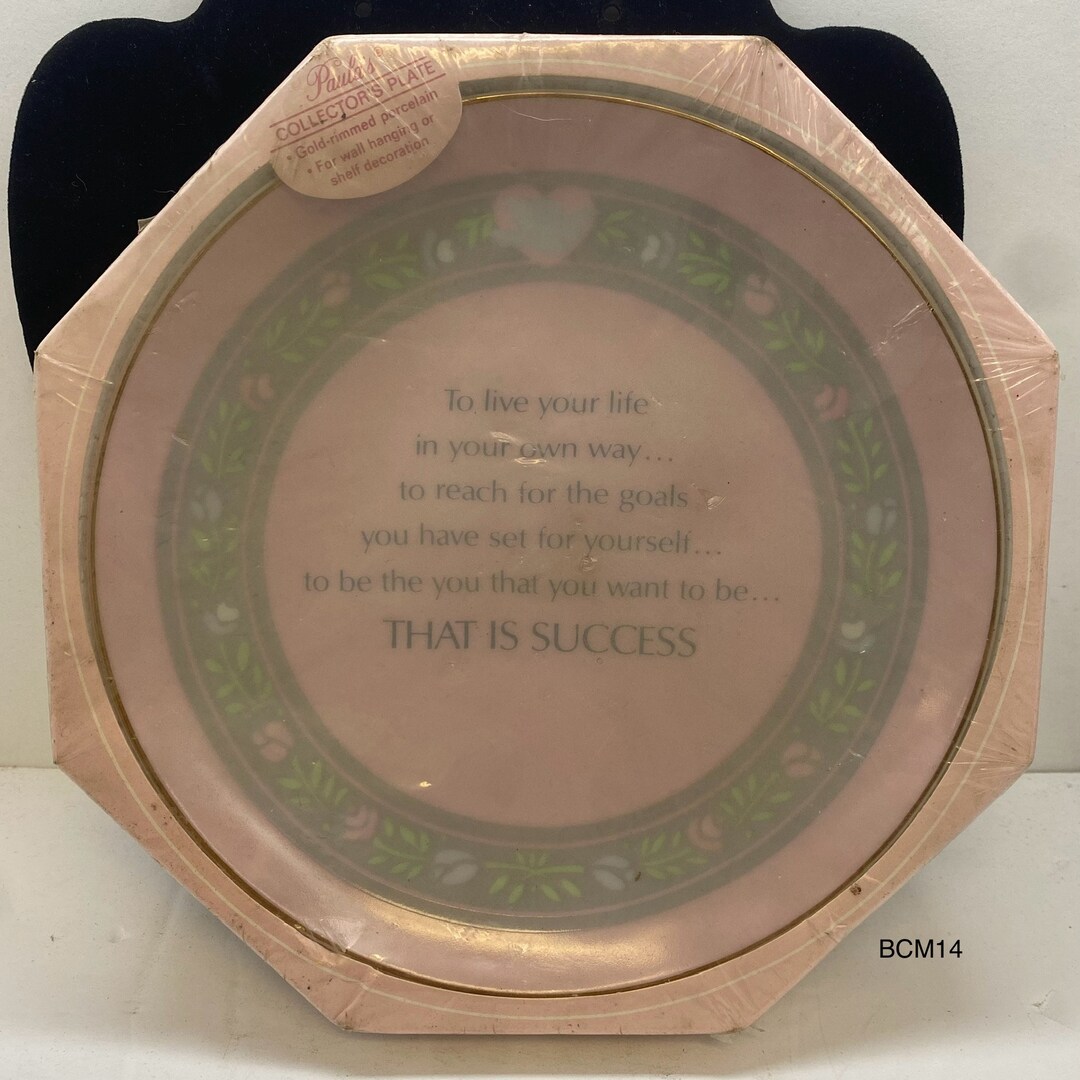 Vintage Paula’s Collector Plate - Success - Etsy