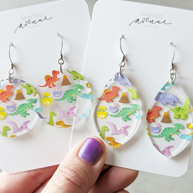 Dinosaur Earrings - Etsy