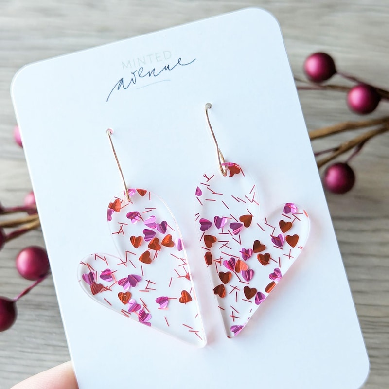 Heart Earrings - Etsy