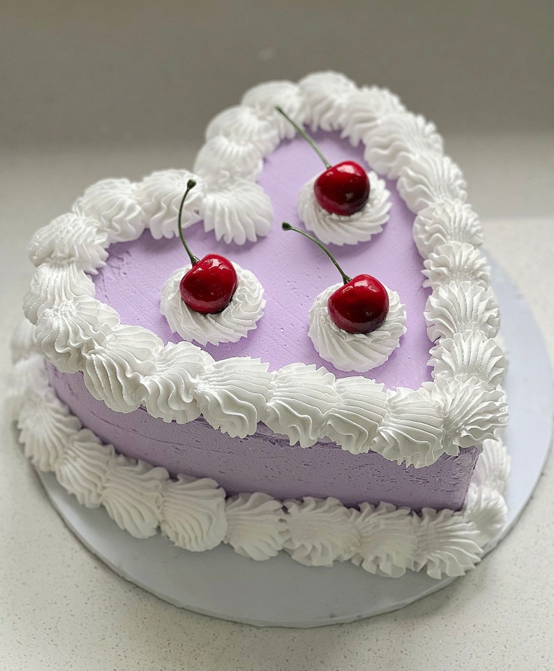 Fake Purple Heart Cake - Etsy