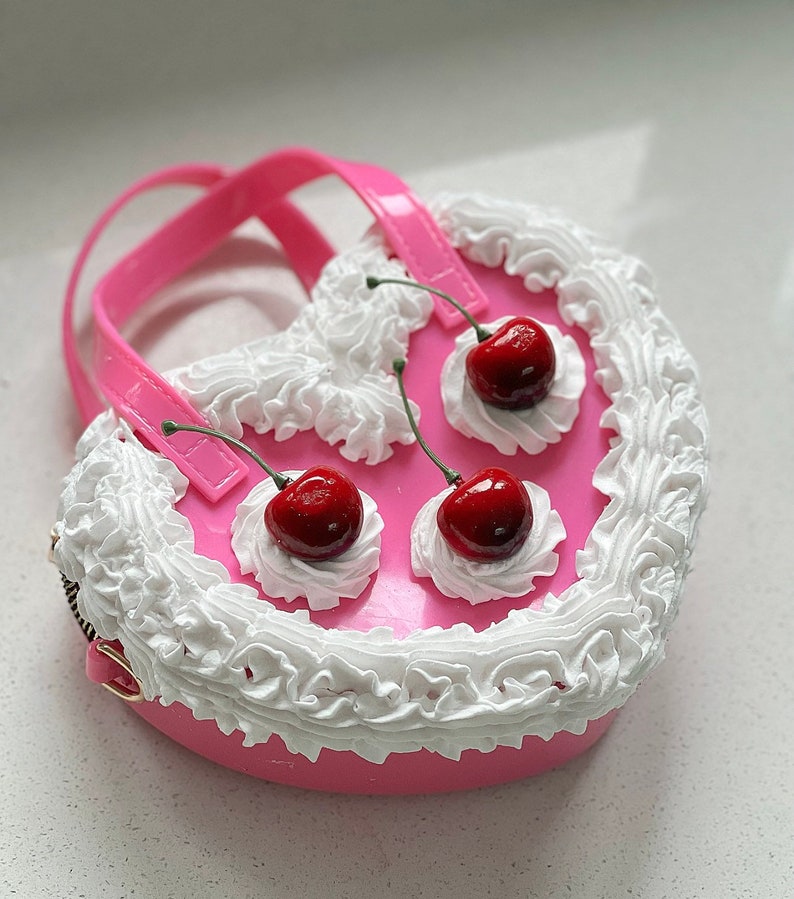 Vintage Pink Cherry Handbag - Etsy