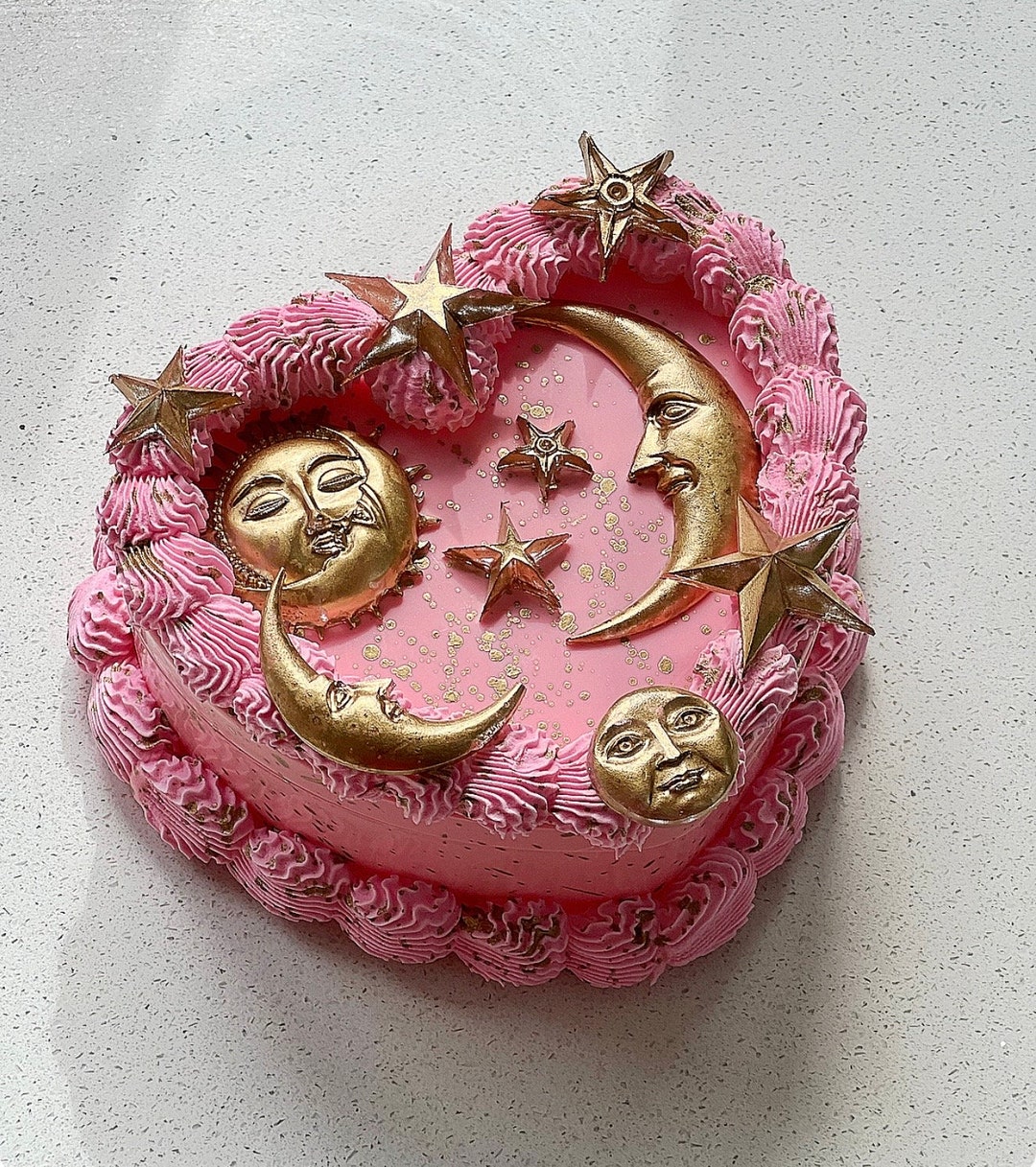 Stars & Moon Pink Fake Cake Jewellery Box - Etsy