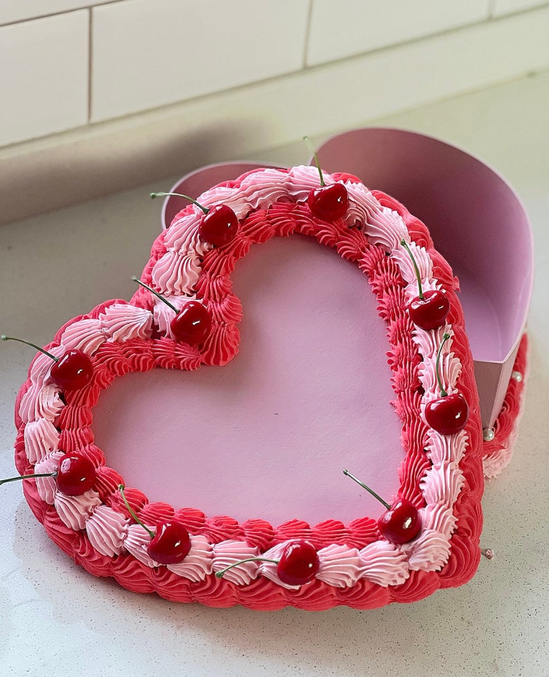 Fake Cake Heart Storage Box - Etsy UK