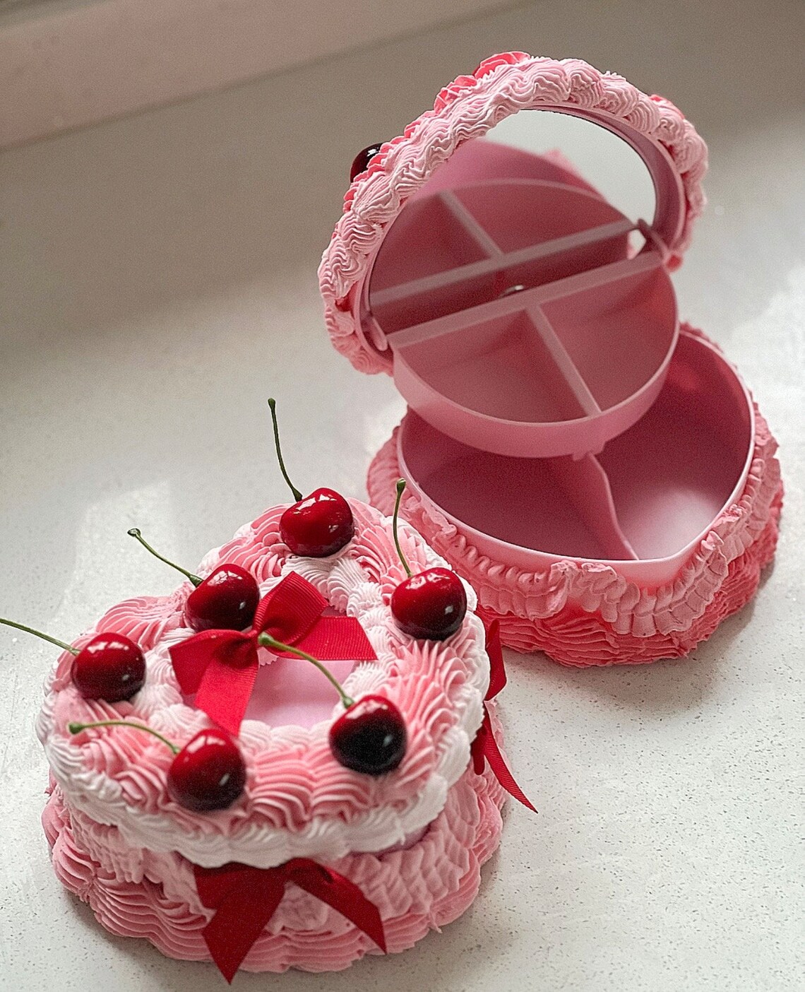 Red Bow Vintage Fake Cake Jewellery Box - Etsy