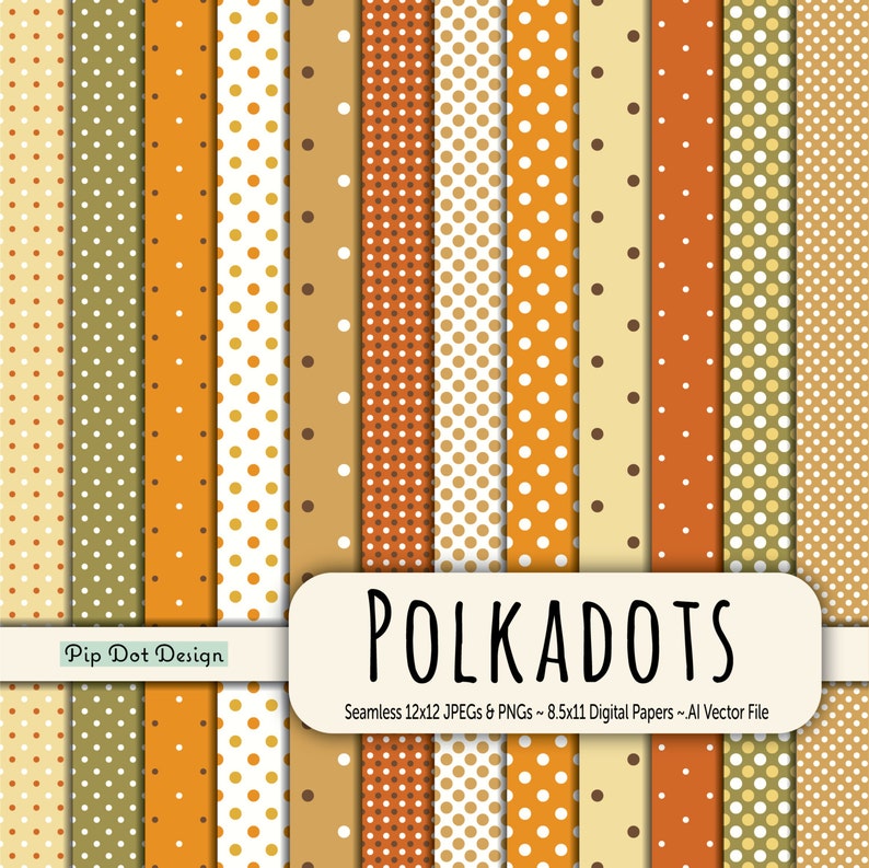 Seamless Polkadot Digital Papers, Patterns and Vectors - "polkadots ...