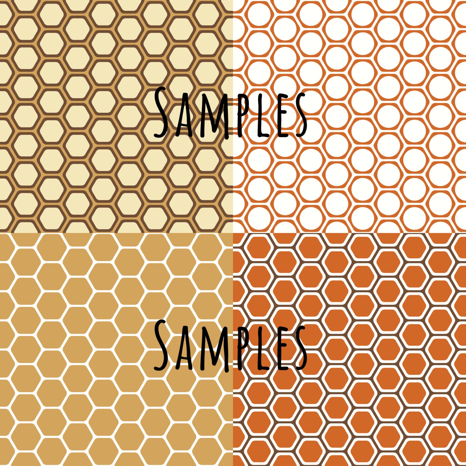 Seamless Honeycomb Digital Papers, Patterns and Vectors - "honeycomb ...