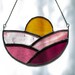 Stained Glass Pink Fields at Sunset Suncatcher Wall/window Hanging ...