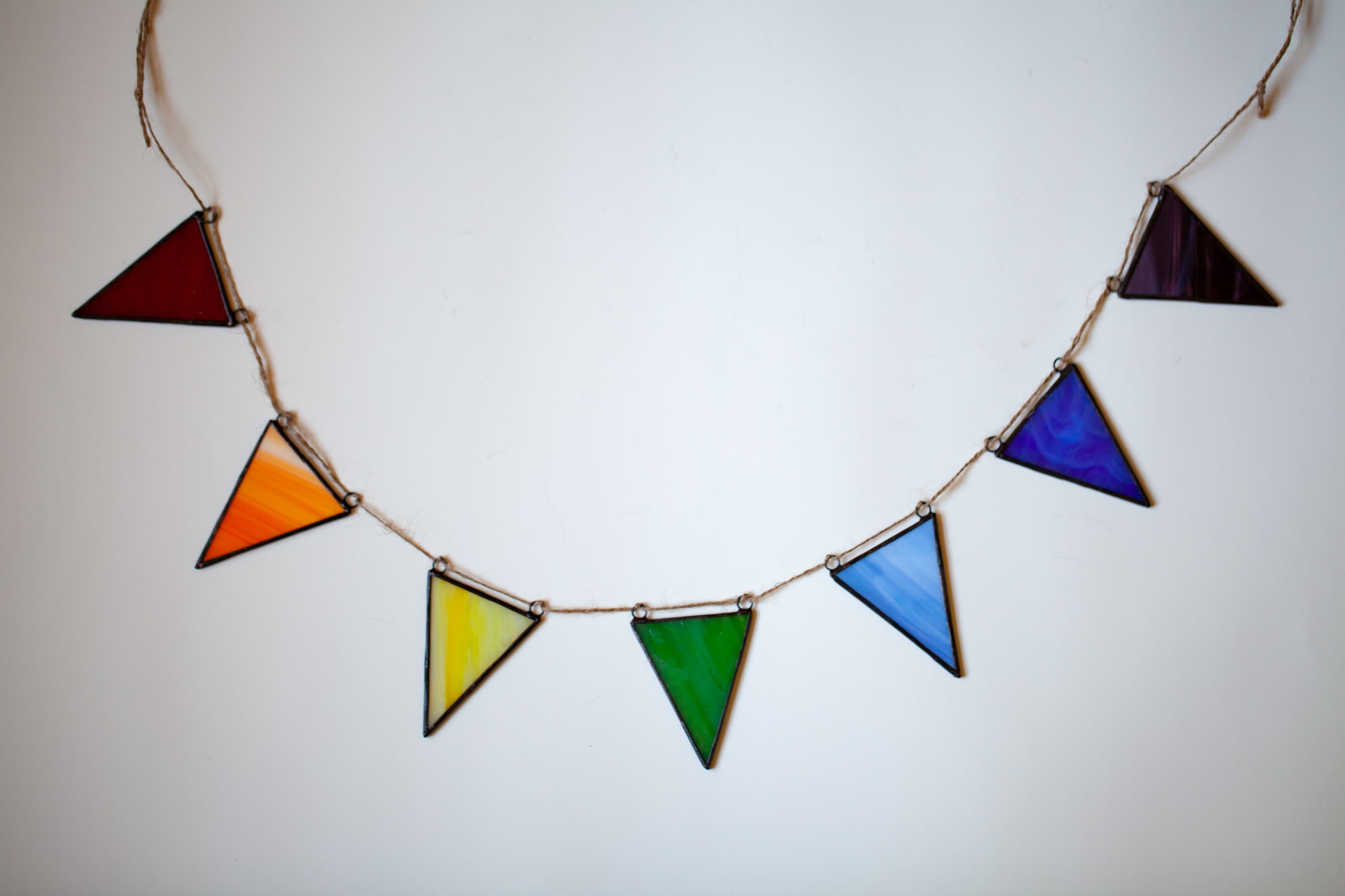 Stained Glass Rainbow Bunting Suncatcher - Etsy
