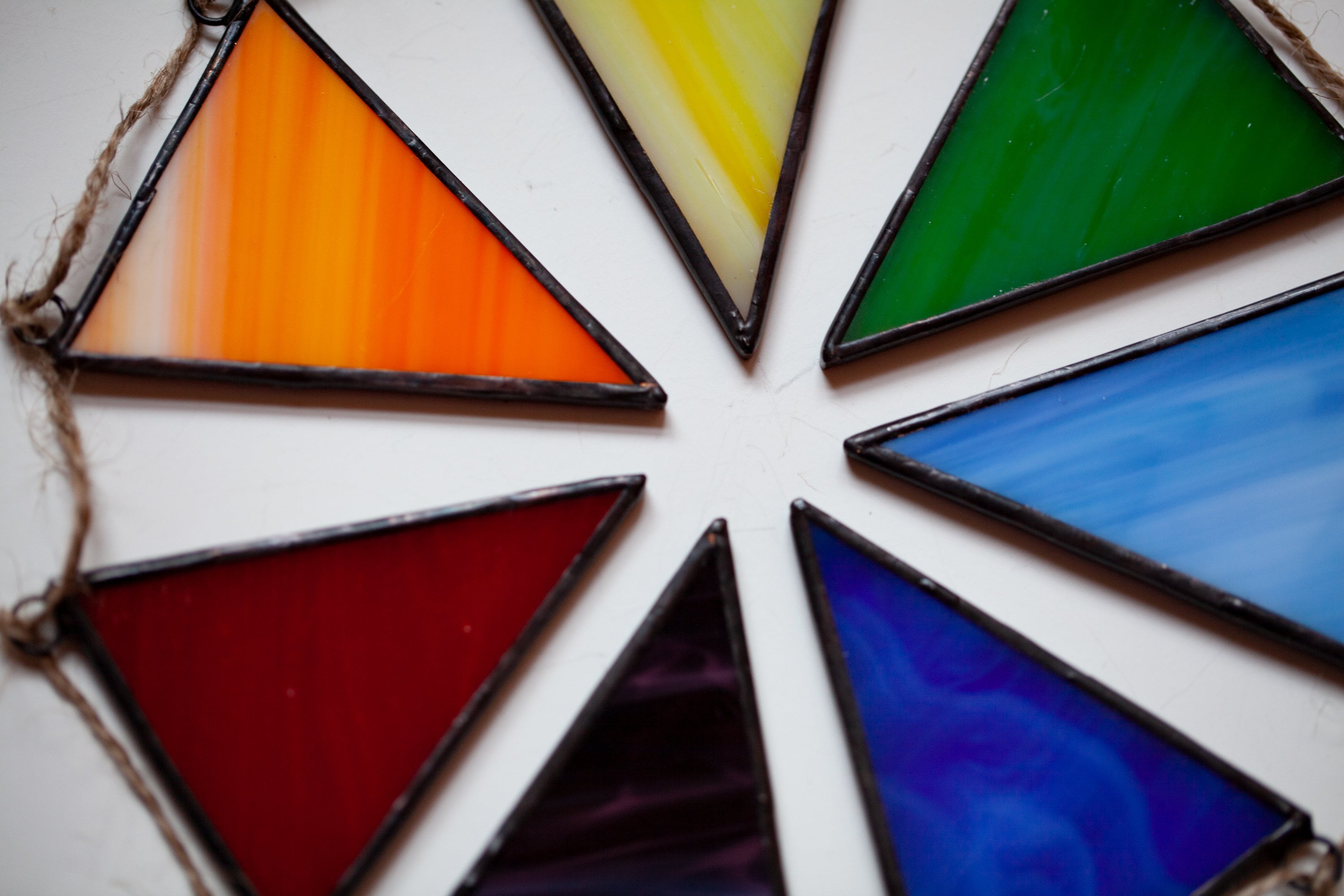 Stained Glass Rainbow Bunting Suncatcher - Etsy