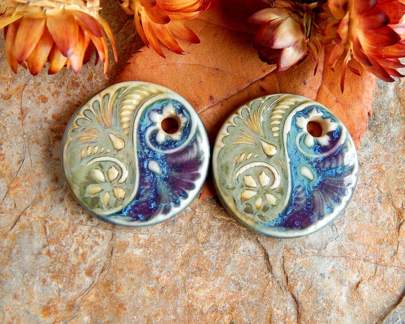 Delicate Floral Design Charms for Jewelry Making Round - Etsy