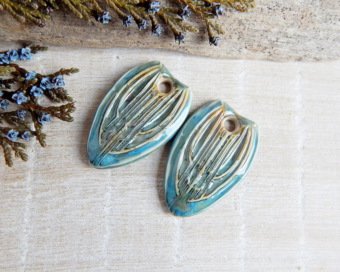 Drop Geometric Pattern Charms for Making Earrings, 2pcs Boho Artisan ...