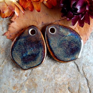 Drop Ceramic Earring Charms Earthy Pendants to Jewelry - Etsy