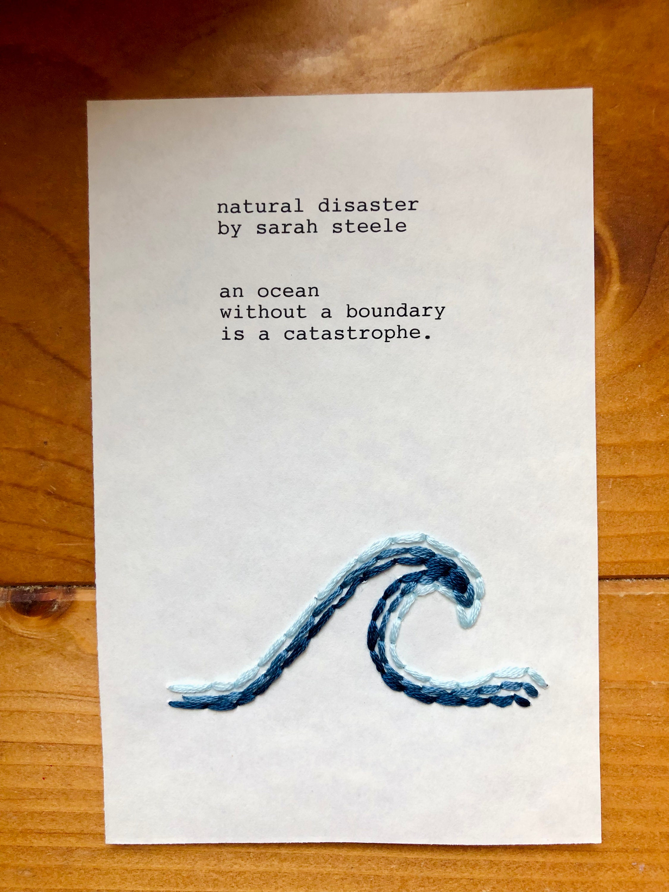 Natural Disaster: Poem on Boundaries - Etsy
