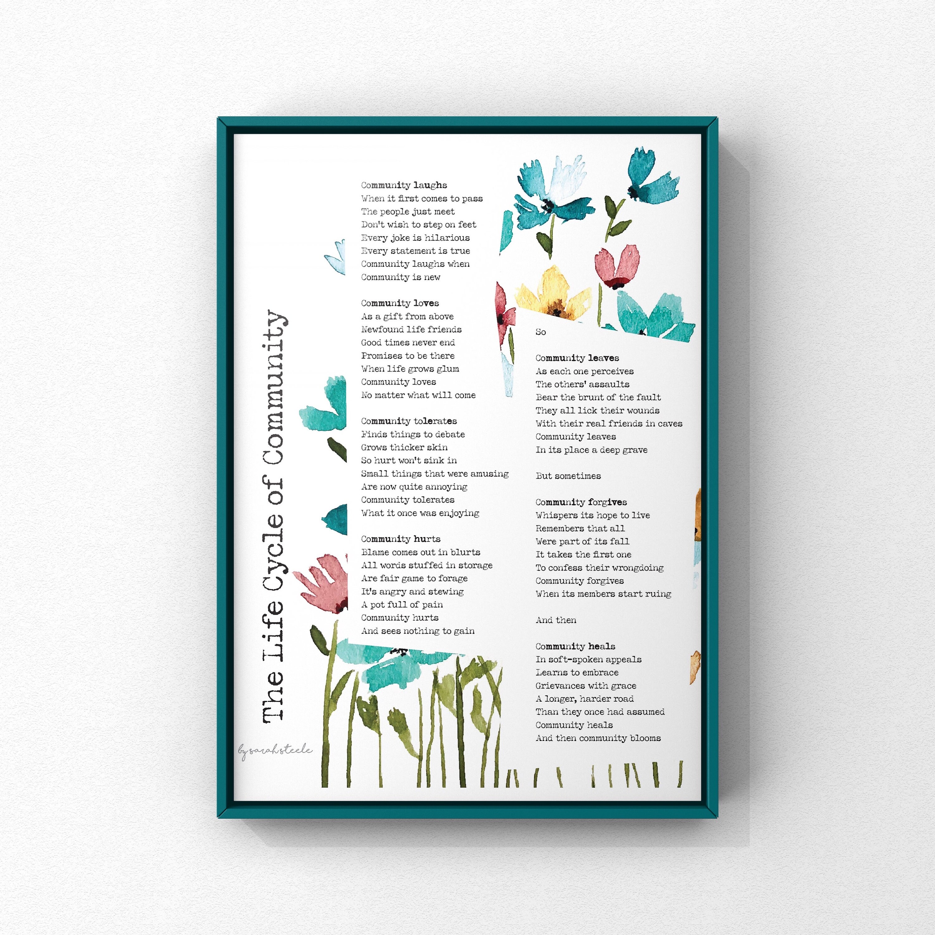 The Life Cycle of Community // Original Poem // DIGITAL DOWNLOAD ...