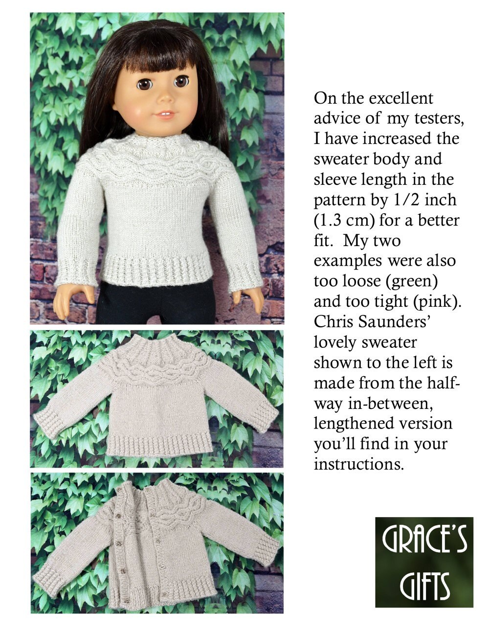 Yoking Around-ag-pdf Knitting Pattern for 18 Dolls Like American ...