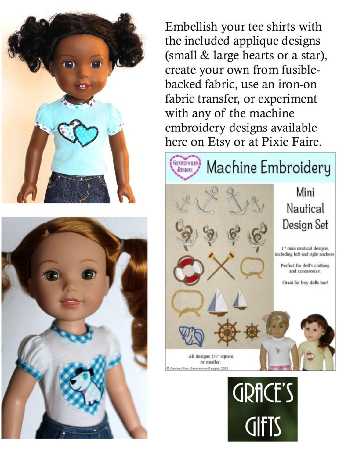 TERRIFIC LIL' Tees-14.5" Sewing Pattern Designed to Fit 14.5" Inch ...