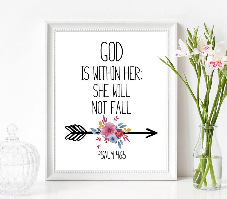 Psalm 46 5 Printable Wall Art / Psalm 46:5 Printable Sign / - Etsy