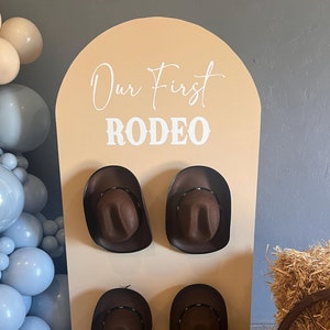 Our First Rodeo Vinyl Decal, Themed Baby Shower for Sign Making Baby ...