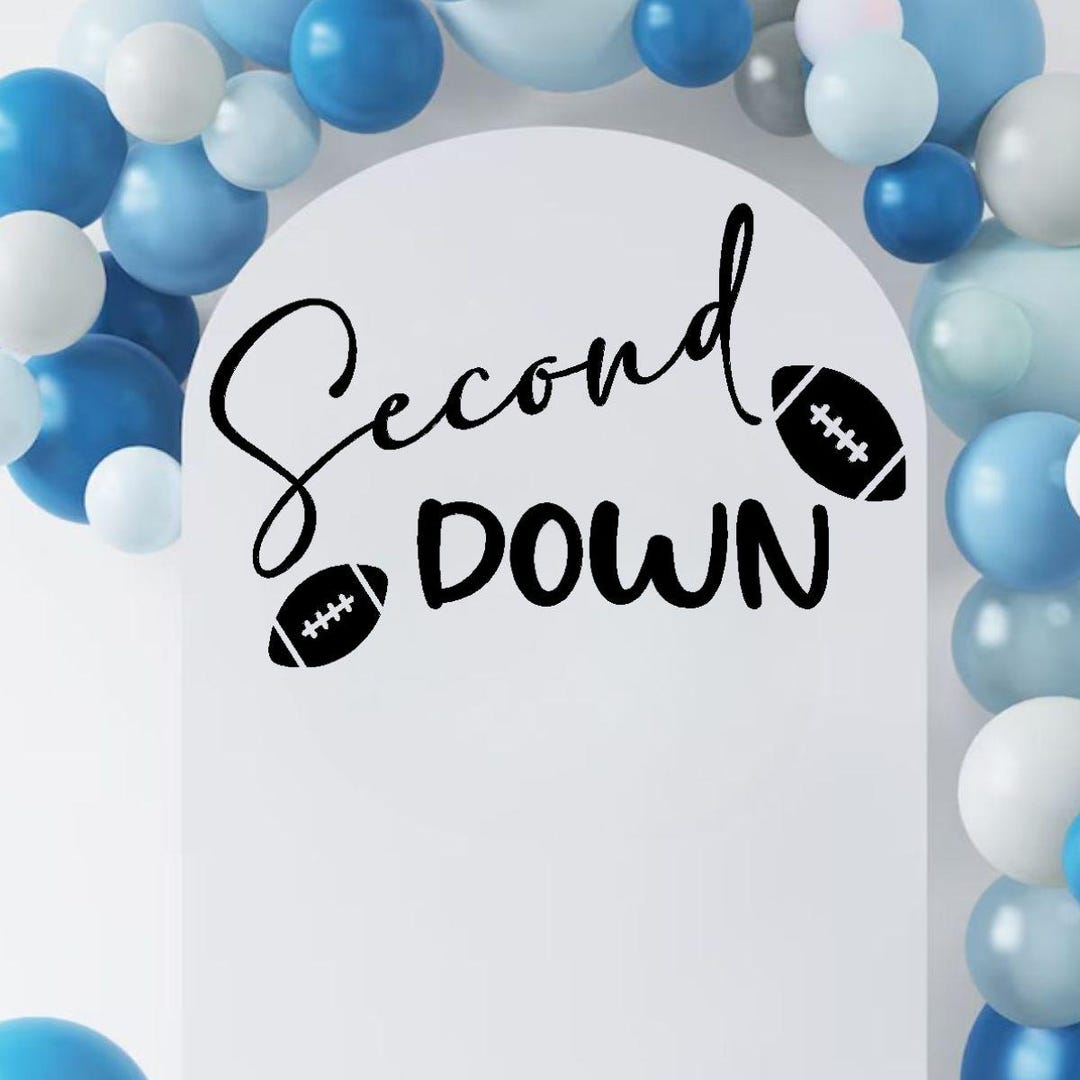 Second Down Vinyl Decal Removable Sticky Letters - Football Themed ...