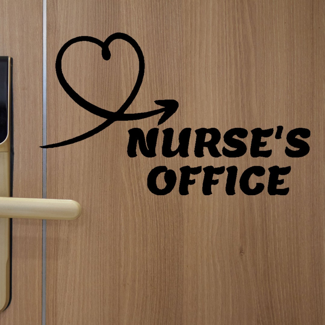 Nurse's Office Decal for Door or Wall, Sign for School Nurse, Gift for ...