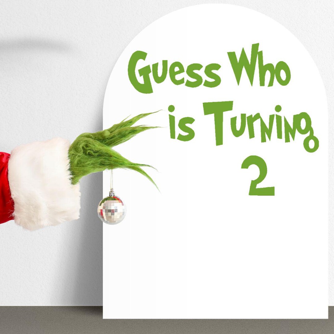 Guess Who is Turning Two Vinyl Decal Letters Holiday Themed Party for ...
