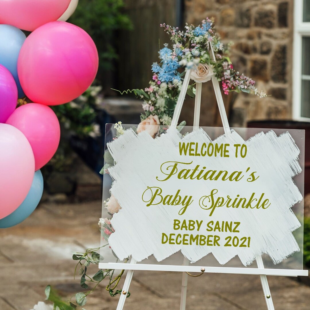 Baby Sprinkle Vinyl Decal for Balloon Arch, Backdrop Wall Sign DIY ...